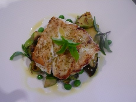 Ling Cod with fennel pollen, summer squash and english peas | Foodists ...